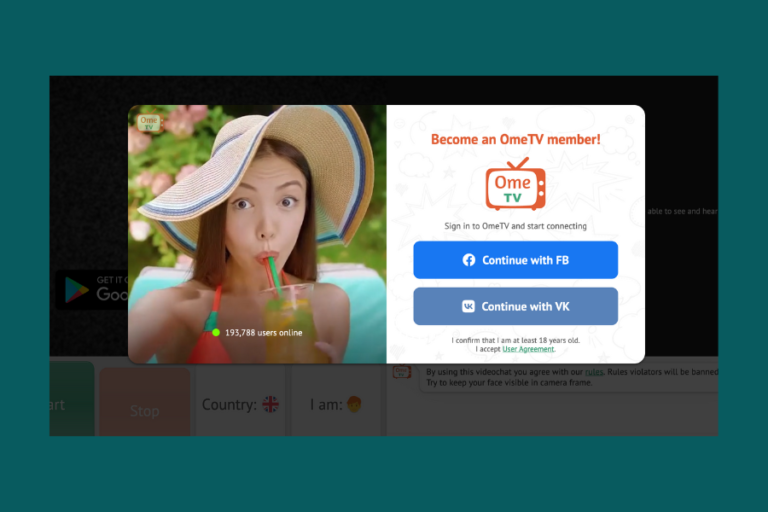 VPN para Ome.TV, la sala de chat favorita de Internet.
